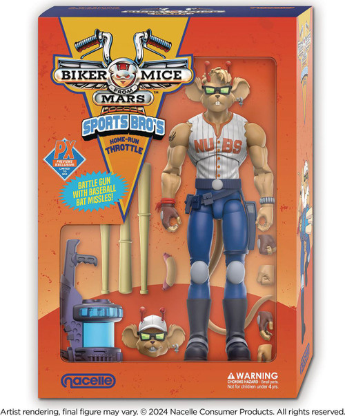 Biker Mice from Mars Sports Bros Home Run Throttle Exclusive 7 Action ...