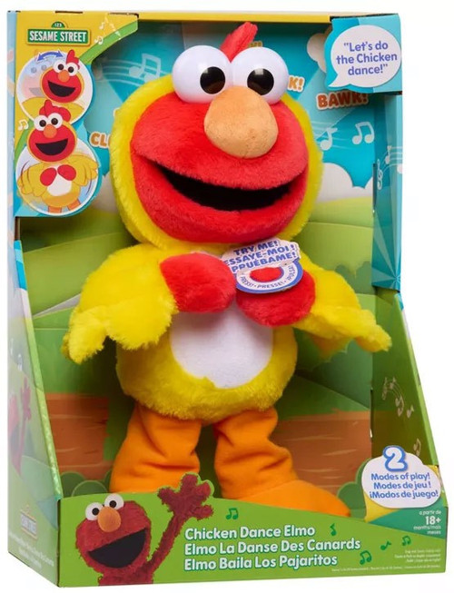 Sesame Street Chicken Dance Elmo 13 Animatronic Plush Just Play - ToyWiz