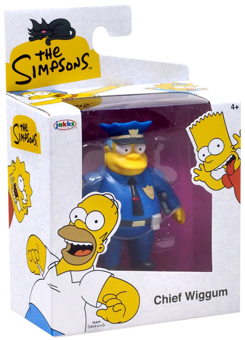 The Simpsons Wave 1 Chief Wiggum 2.5 Mini Figure Jakks Pacific - ToyWiz