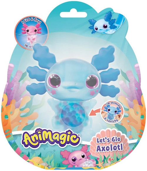 Animagic Lets Glo Axolotl Figure Floats Glows in Water, Blue Goliath ...