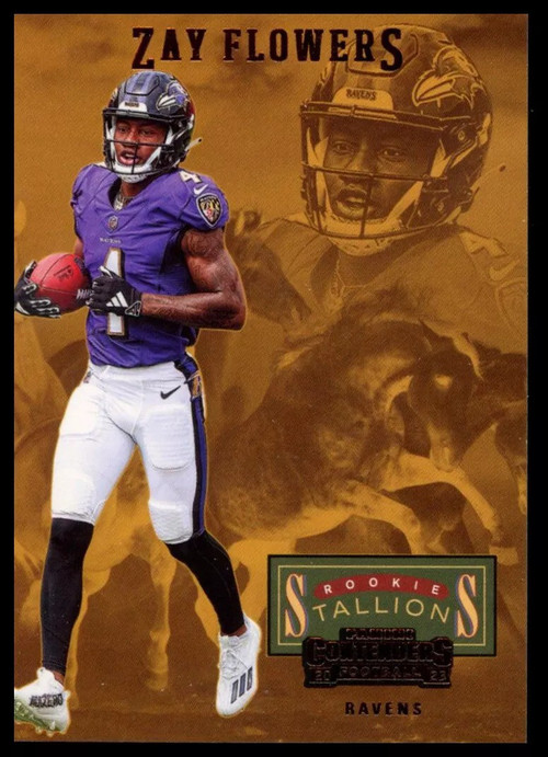 NFL 2023 Panini Contenders Single Card Rookie Stallions Zay Flowers 25 ...