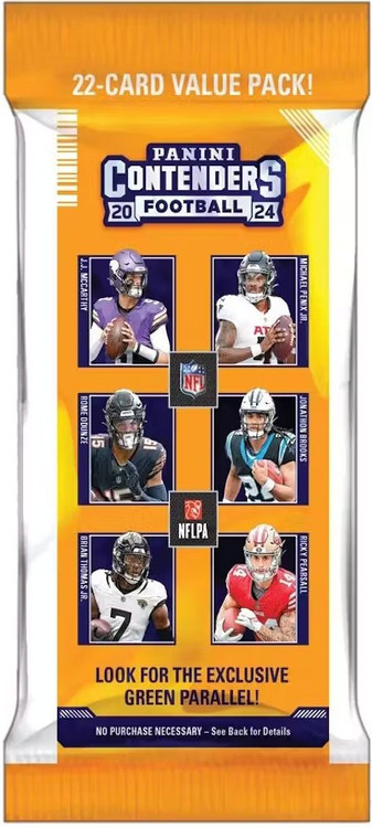 NFL Panini 2024 Contenders Football Trading Card VALUE Pack 22 Cards ...