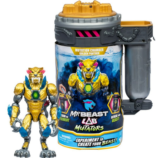 MrBeast Lab Mutators GOLDEN Panther 5.5 Action Figure Beast Mutation ...