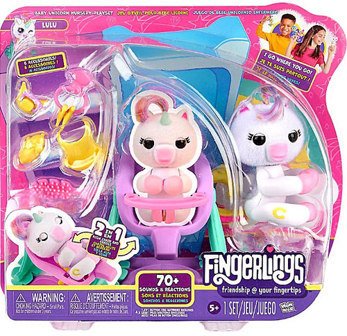 Fingerlings Baby Unicorn Nursery with Lulu Exclusive Playset WowWee ...