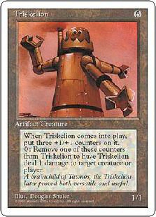 Magic The Gathering 4th Edition Single Card Rare Triskelion - ToyWiz