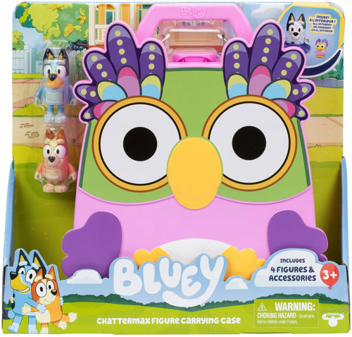 Bluey Chattermax Exclusive Figure Carrying Case Includes Bluey, Bingo ...