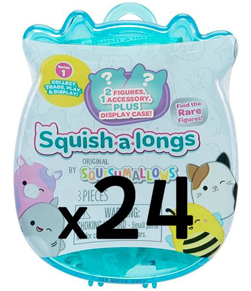 Squishmallows Squish-a-Longs Series 1 Mini Figure Mystery Box 24 Packs ...