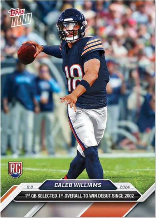 NFL Chicago Bears 2024 NOW Football Single Card Caleb Williams 2 Rookie ...