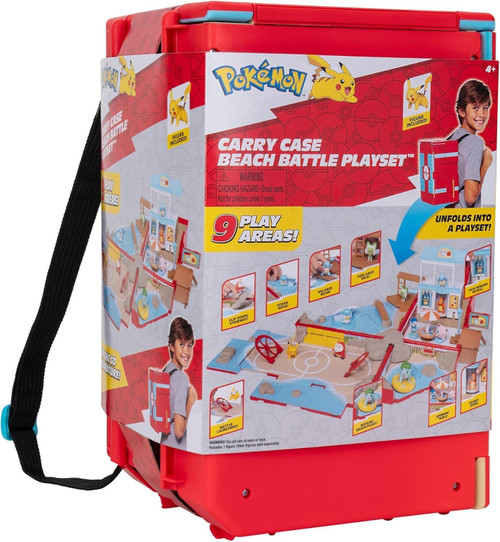 Pokemon Beach Battle City Playset Carry Case Includes Pikachu Figure ...