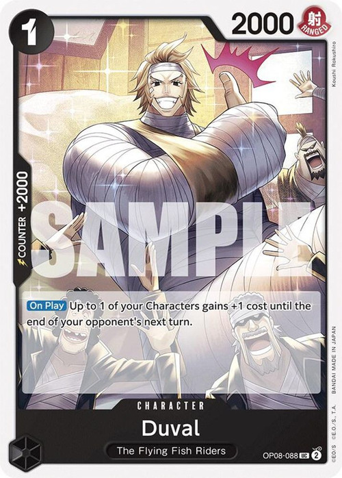 One Piece Trading Card Game Two Legends Single Card Uncommon Duval OP08 ...