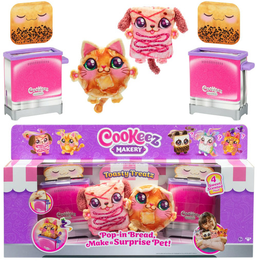 Cookeez Makery TOASTY Treatz Bake Your Own Plush Toaster Value Pack ...