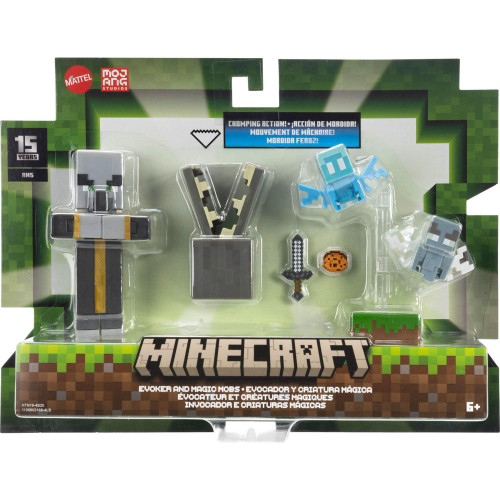 Minecraft Evoker Magic Mobs 3.25 Action Figure 2-Pack Mattel Toys - ToyWiz