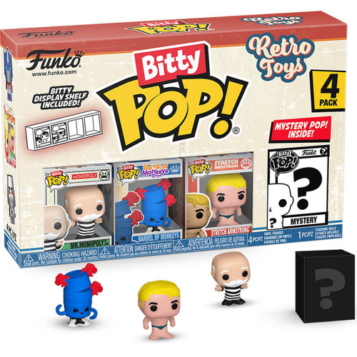 Funko Bitty POP Retro Toys Mr. Monopoly, Barrel of Monkeys Stretch ...