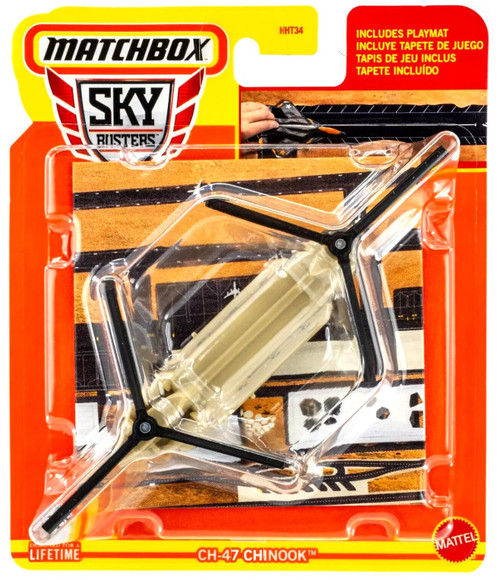Matchbox Sky Busters CH-47 Chinook Diecast Vehicle Beige Mattel Toys ...