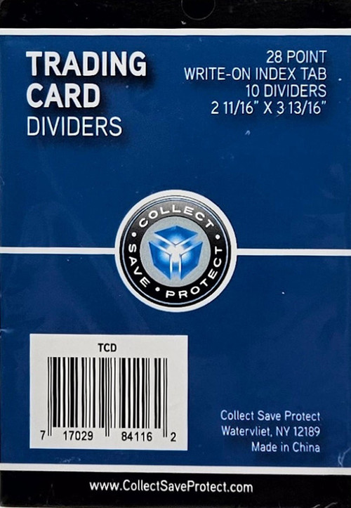 Card Supplies Trading Card Dividers CSP 10 Count - ToyWiz