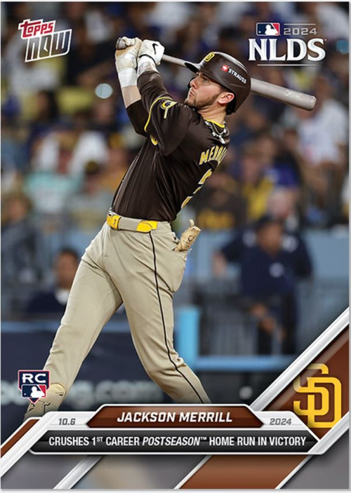 MLB 2024 NOW Baseball Single Card Jackson Merrill 810 Rookie, Crushes ...