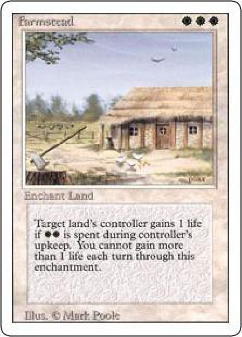 Magic The Gathering Revised Single Card Rare Farmstead 19 - ToyWiz