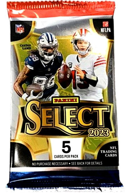 NFL Panini 2023 Select Football Trading Card HOBBY Pack 5 Cards - ToyWiz