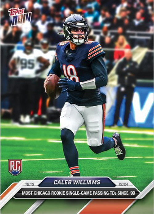 NFL Chicago Bears 2024 NOW Football Single Card Caleb Williams 9 Rookie ...