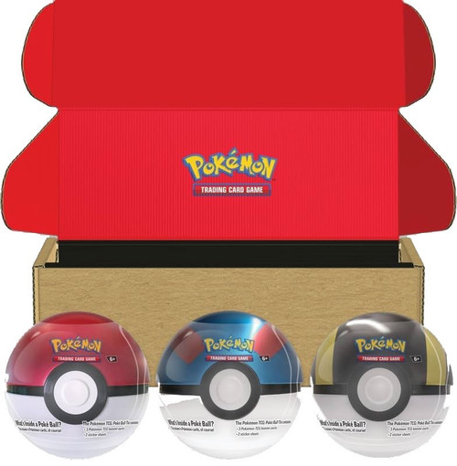 Pokemon Poke Ball, Great Ball, Ultra Ball Exclusive Pokeball Tin Bundle ...