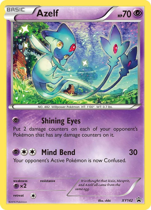 Pokemon X Y Promo Single Card Promo Holo Azelf XY142 Lightly Played - ToyWiz