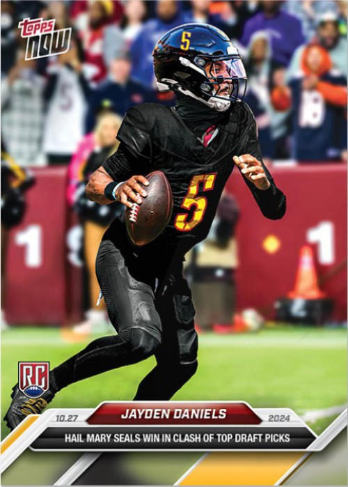 NFL Washington Commanders 2024 NOW Football Single Card Jayden Daniels 11 Rookie Card, Hail Mary ...