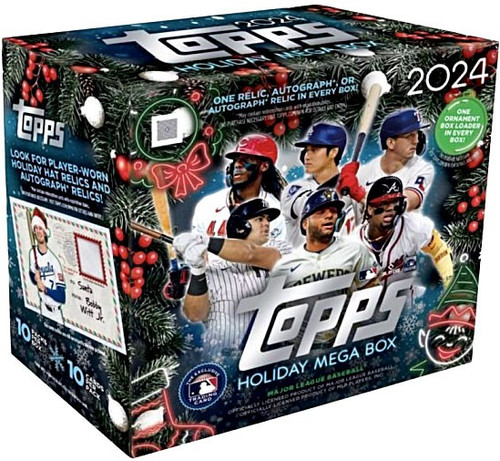 MLB Topps 2024 HOLIDAY Baseball Trading Card MEGA Box 10 Packs, 1 ...