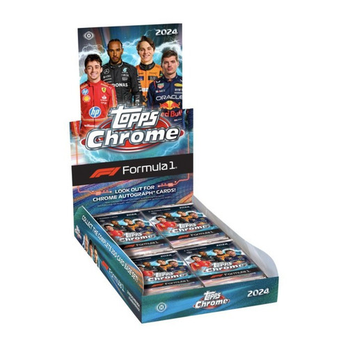 Formula 1 Topps 2024 Chrome Trading Card HOBBY Box 12 Packs - ToyWiz