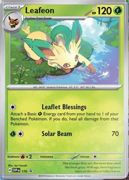 Pokemon Scarlet Violet Prismatic Evolutions Leafeon Promo Card SVP170 ...