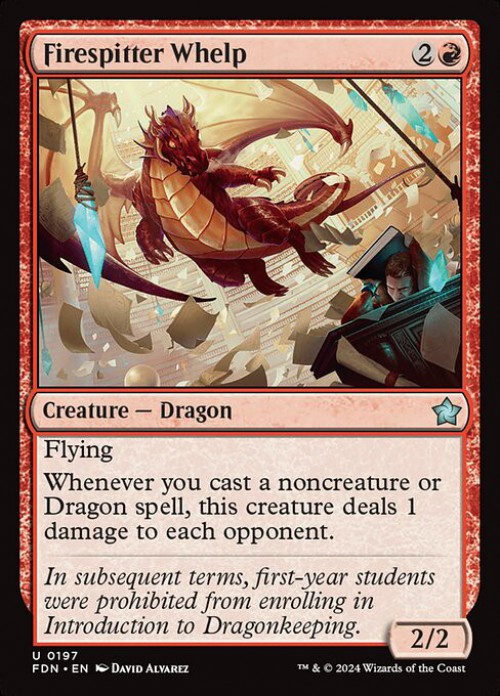 Magic The Gathering Foundations Single Card Uncommon Firespitter Whelp ...