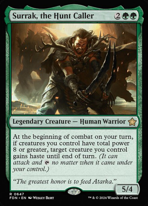 Magic The Gathering Foundations Single Card Rare Surrak, the Hunt ...