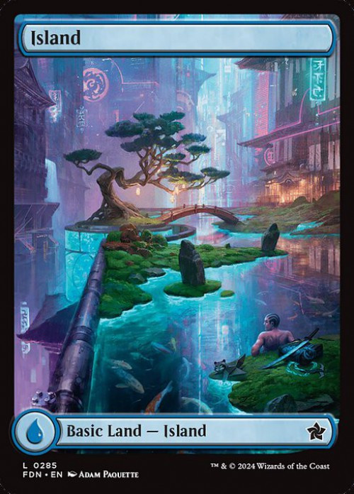 Magic The Gathering Foundations Single Card Common Island 285 FOIL - ToyWiz