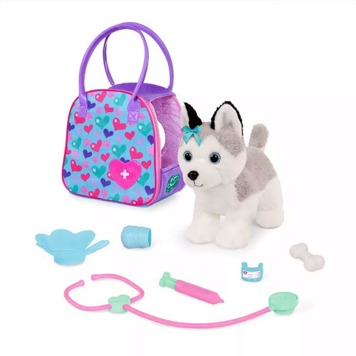 Pucci Pups Husky Vet Care Carrier Play Set Maison Battat - ToyWiz