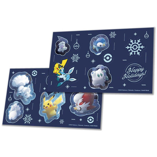 Pokemon Trading Card Game 2023 Holiday Stickers Pokemon USA - ToyWiz
