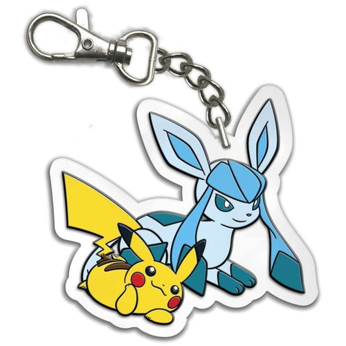 Pokemon 2023 Holiday Pikachu Glaceon Keychain Pokemon USA - ToyWiz