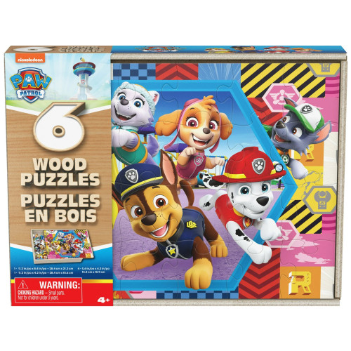 Nickelodeon Paw Patrol Paw Patrol Wood Puzzles 6-Pack Spin Master ...
