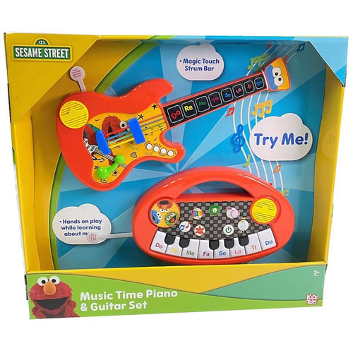 Sesame Street Music Time Piano Guitar Set Exclusive Combo Set Magic ...