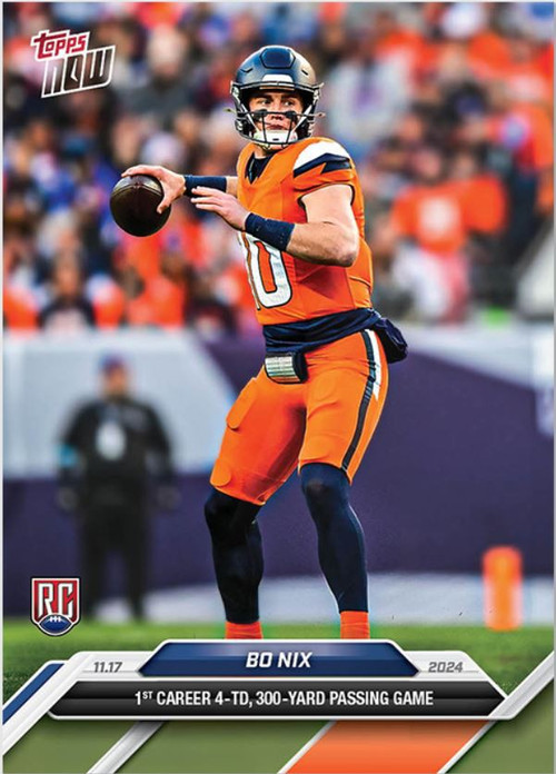 NFL Denver Broncos 2024 NOW Football Single Card Bo Nix 12 Rookie - ToyWiz