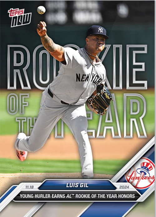MLB New York Yankees 2024 NOW Baseball Single Card Luis Gil OS-1 Young ...