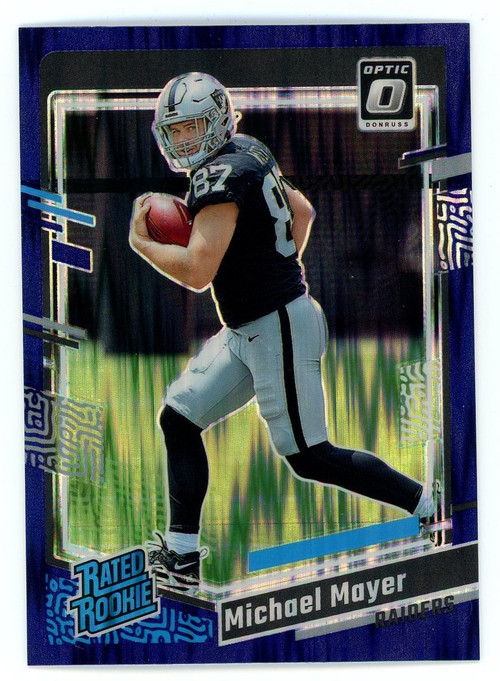 NFL 2023 Panini Donruss Optic Single Card Purple Shock Michael Mayer 260 Rated Rookie - ToyWiz