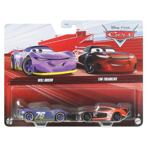 Disney Pixar Cars Metal Will Rusch Tim Treadless 155 Diecast Car 2-Pack ...