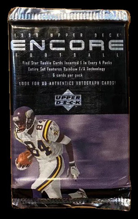 NFL Upper Deck 1998 Encore Football Trading Card Pack 6 Cards Per Pack - ToyWiz