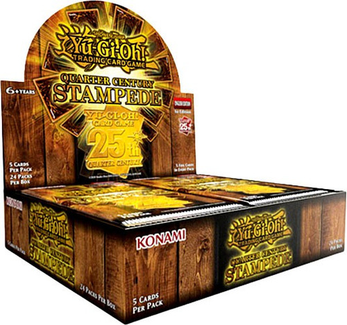 YuGiOh Quarter Century Stampede Booster Box 24 Packs Konami - ToyWiz