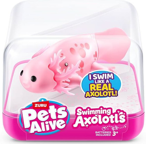 Pets Alive Swimming Axolotls PINK Robotic Pet Figure Zuru Toys - ToyWiz