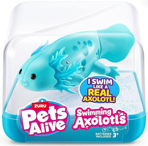 Pets Alive Swimming Axolotls TEAL Robotic Pet Figure Zuru Toys - ToyWiz