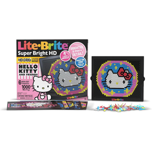Lite Brite Hello Kitty Super Bright HD Hello Kitty Set Basic Fun - ToyWiz