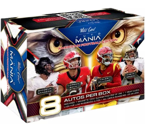NFL 2024 Auto Mania Football Trading Card HOBBY Box 8 Autographs Per ...