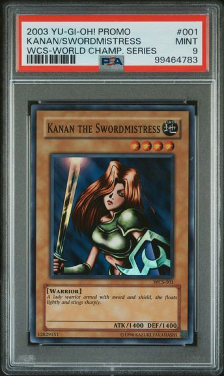 YuGiOh World Championship Series Kanan the Swordmistress Super Rare Graded Card WCS-001 2003 ...