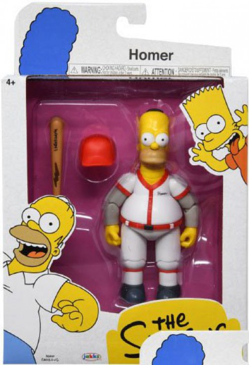 The Simpsons Wave 3 Homer 5 Action Figure Baseball Uniform Jakks ...