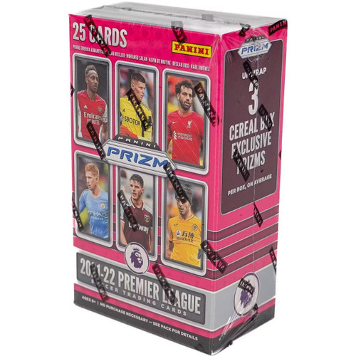 Panini Prizm 2021-22 Premier League EPL Soccer Trading Card CEREAL Box ...